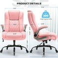 WOSDOM Ergonomic Pink Office Chair, Adjustable Support, Lifting ...