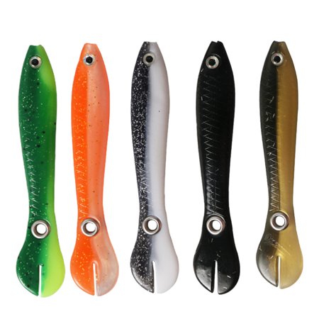 Tongliya 5 pieces of soft rubber bionic small loach soft bait swing ...