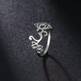 RSAMD Buddhism OM Unalome Symbol Women Ring Spiritual Lotus Flower ...