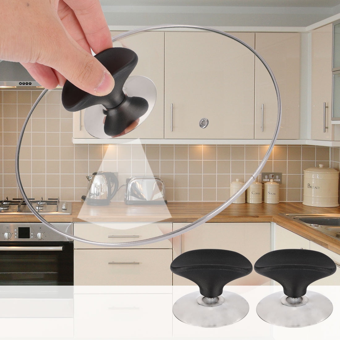 Uxcell Easy Lifting Durable Universal Pan Pot Lid Knob Handle 5Pack ...