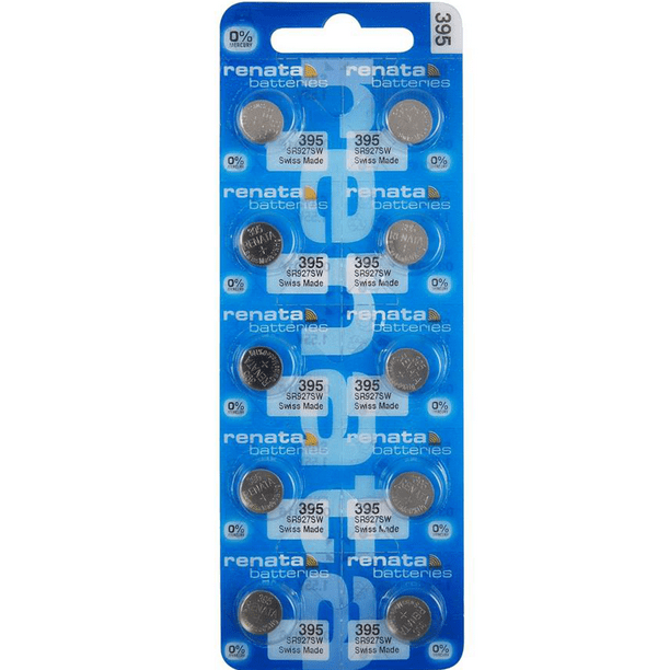Renata 395 SR927SW Batteries - 1.55V Silver Oxide 395 Watch Battery (10 ...