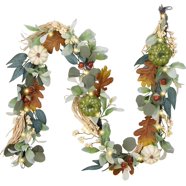 Factory Direct Craft White Pumpkin Fall Garland - Walmart.com