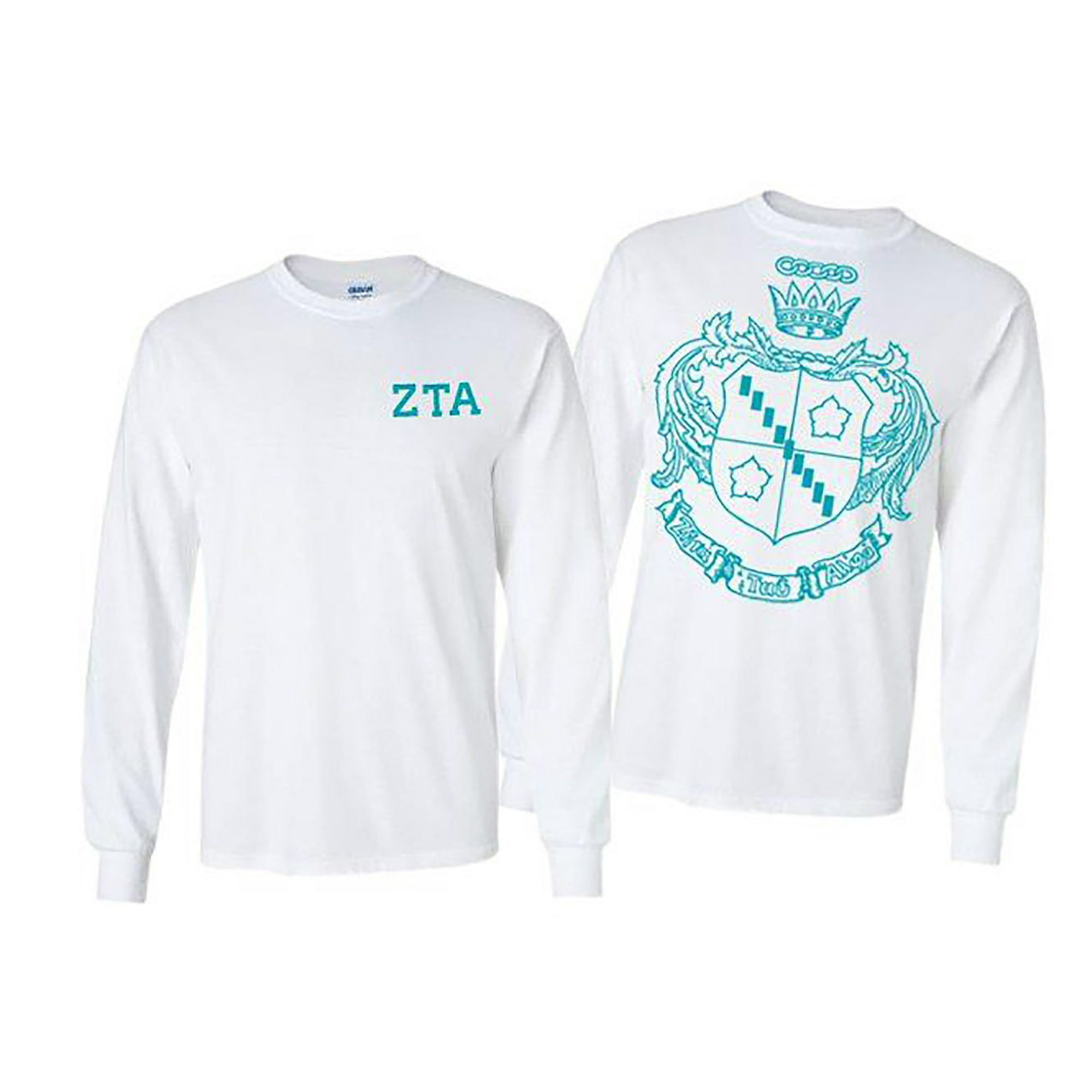 Zeta Tau Alpha Crest Black And White