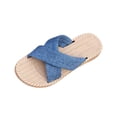 absuyy Womens Cross Strap Slide Sandals – Comfortable Cloth Upper ...