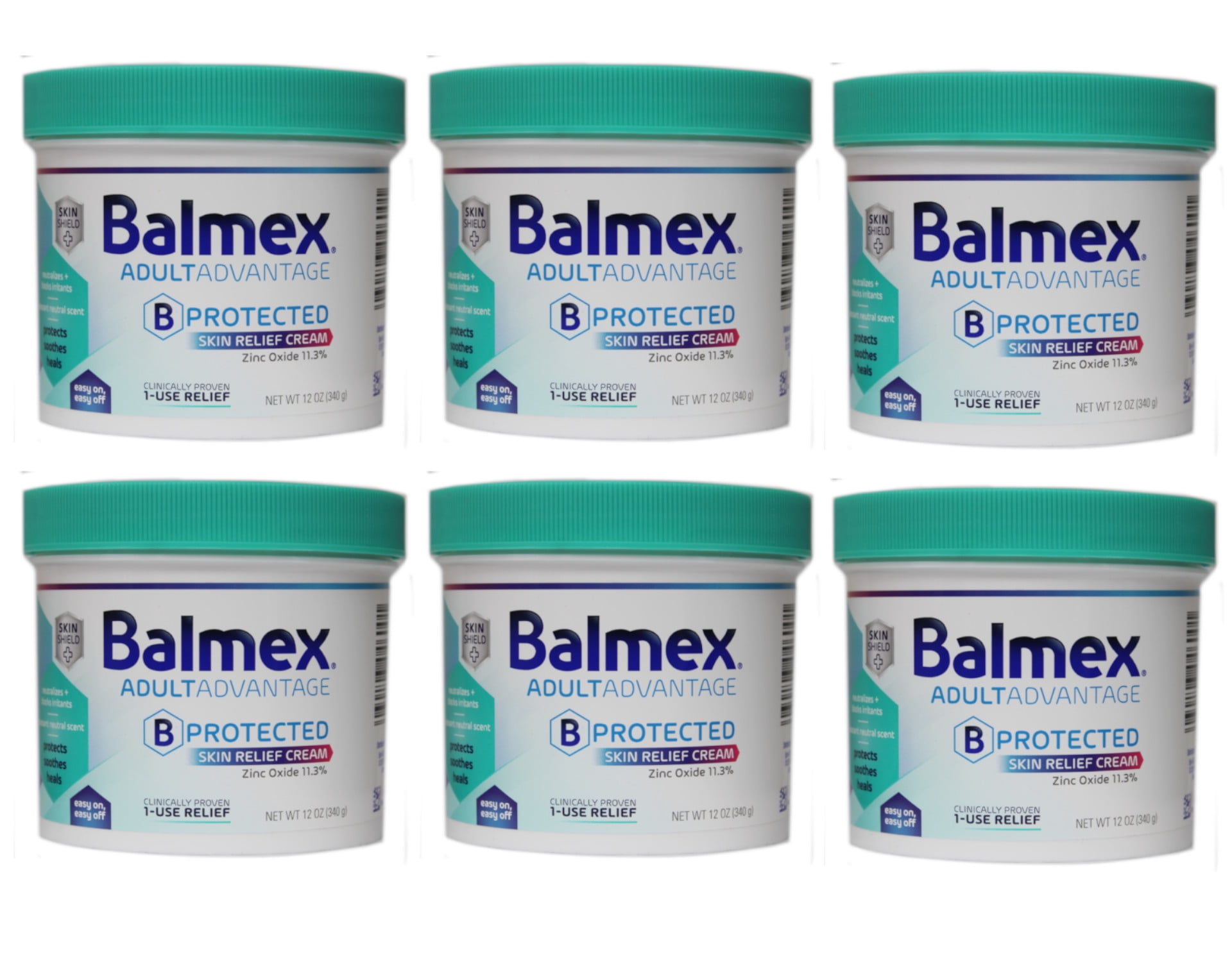 6 Pack - Balmex Adult Care Rash Cream 12oz Each - Walmart.com