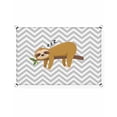 Cartoon Animals Sun Shade Sail 6.5'X10' Brown Sleeping Lazy Sloths Grey ...