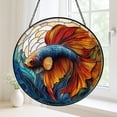 Mythical Beta Fish Stained Glass Style Suncatcher – Decorative Window ...