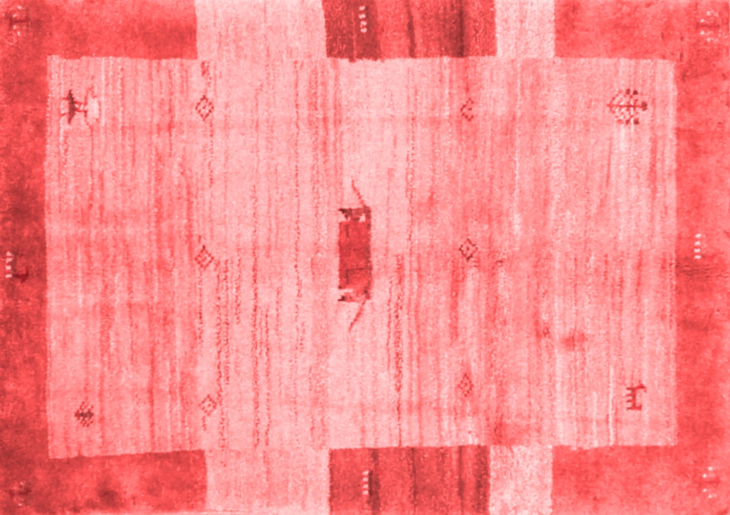 Ahgly Company Indoor Rectangle Abstract Red Contemporary Area Rugs, 2 ...