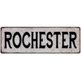 ROCHESTER Vintage Look Rustic Metal 6x18 Sign City State 106180041247 ...