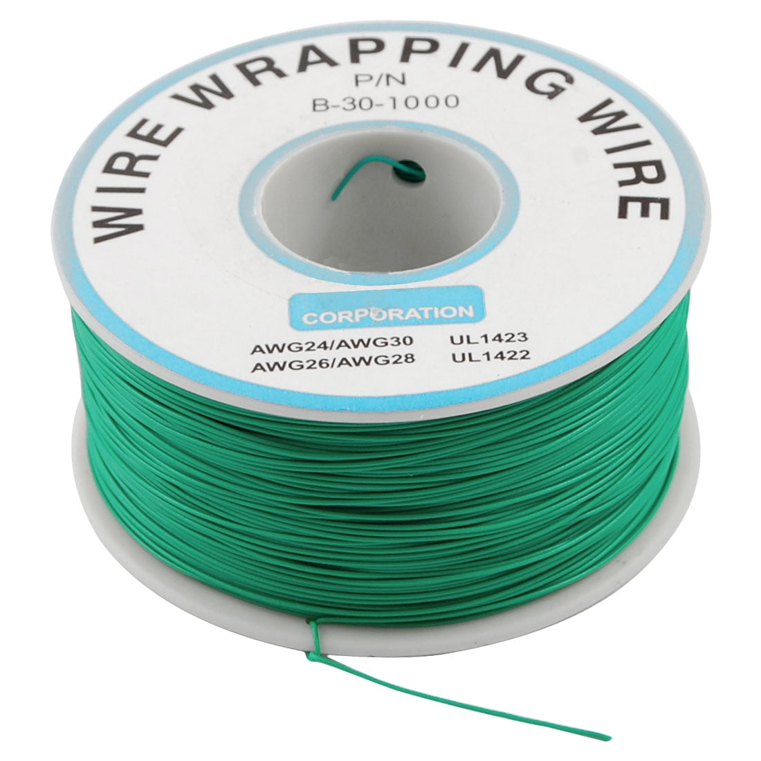 PCB Solder Green Flexible 0.25mm Dia Copper Wire 30AWG Wrapping Wrap ...