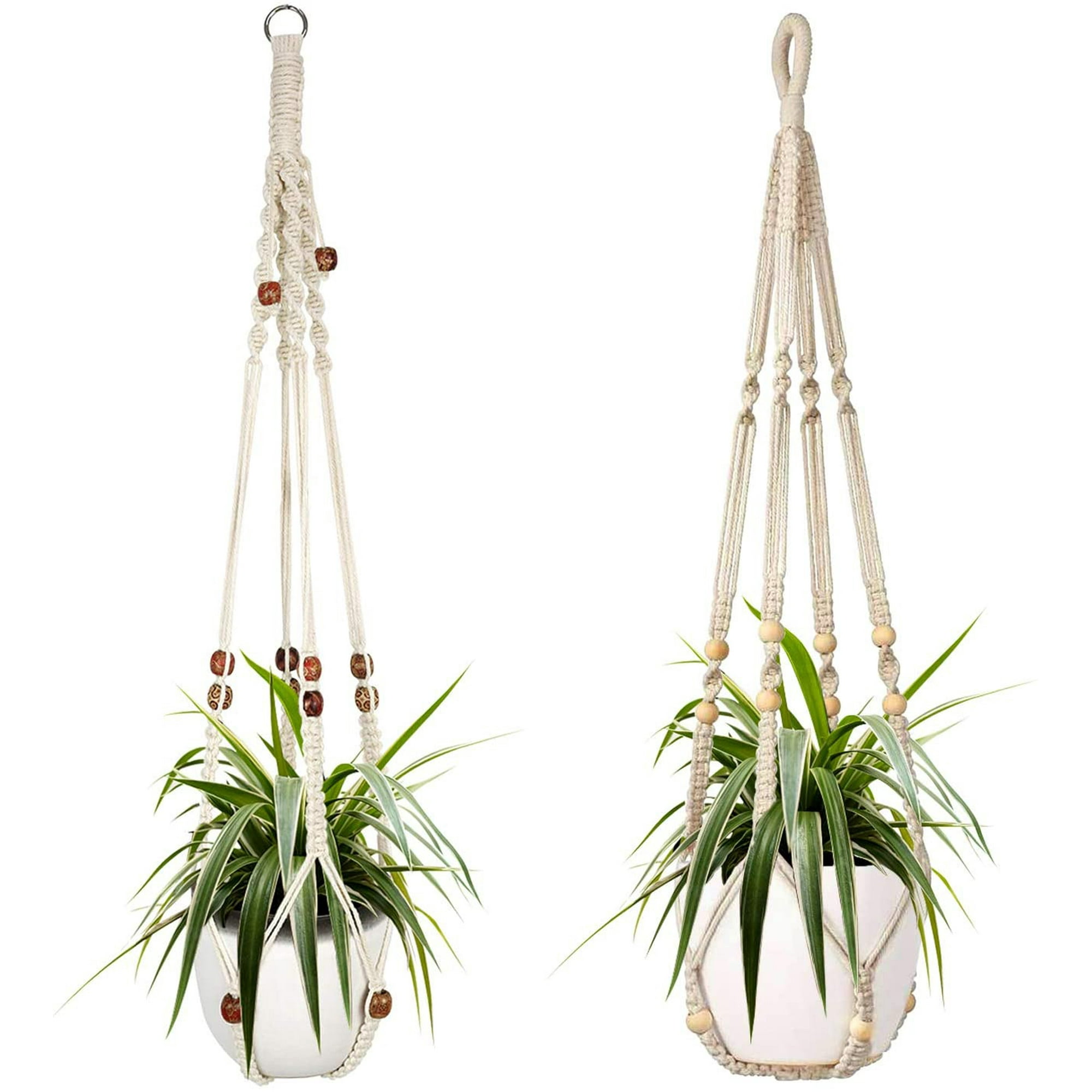 Gallfeel Macrame Plant Hanger  2 Pack Handmade Cotton Plant Holder Hanging Tool 90 Cm