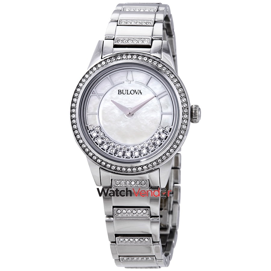Bulova Crystal Mother of Pearl Dial Ladies Watch 96L257 - Walmart.ca