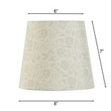 Mainstays Floral Accent Contemporary Polyester Lamp Shade, 8"L x 8"W x ...