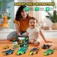 Hot Bee Dino Cars for Boys Ages 2-5, 6 PCS Dinosaur Pull Back Car Set ...