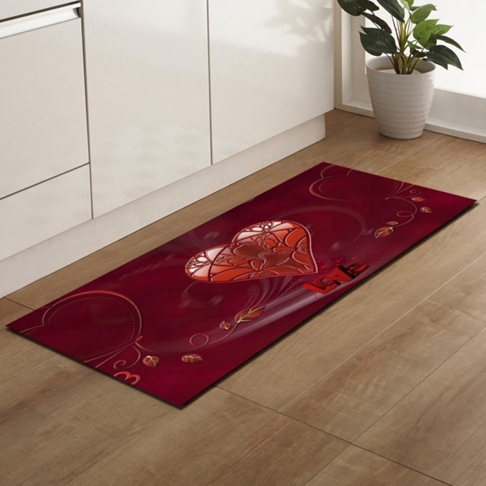 Aosijia Valentines Day Mat Front Porch Rugs Decorative Love Heart ...