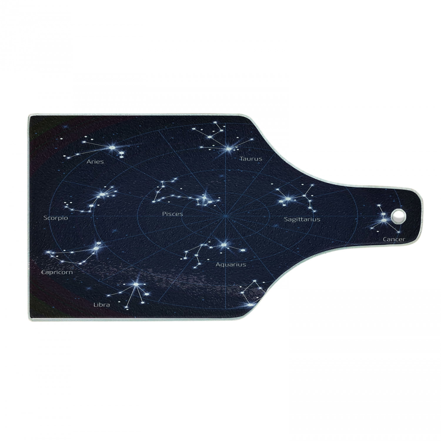 Constellation Cutting Board, Sky Star Map Geometric Circle Space Night ...