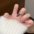 Autumn and winter new Maillard pure hand-worn nail piece, advanced ...