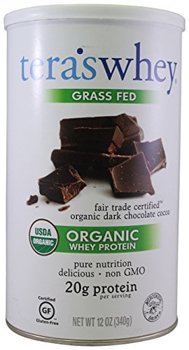 Tera's Whey Organic Whey Protein Powder, Dark Chocolate, 20g Protein, 0 ...