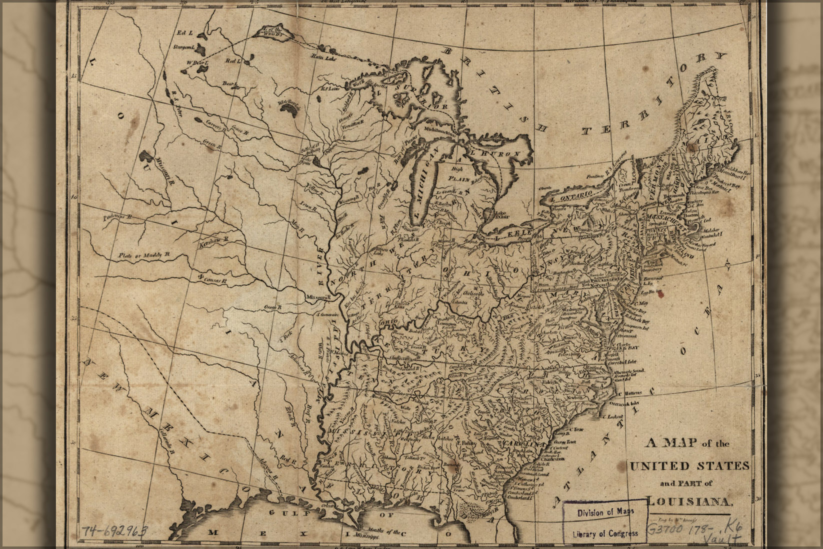 United States Map 1780
