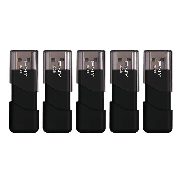 PNY 32GB Attaché 3 USB 2.0 Flash Drive 5-Pack - Walmart.com