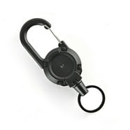 Retractable Key Reel, Heavy Duty Keychain with Carabiner, Steel Cable ...