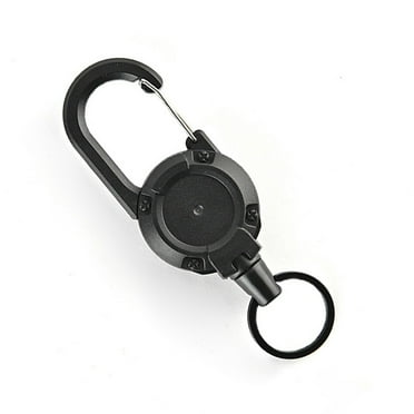 Retractable Key Reel, Heavy Duty Keychain with Carabiner, Steel Cable ...