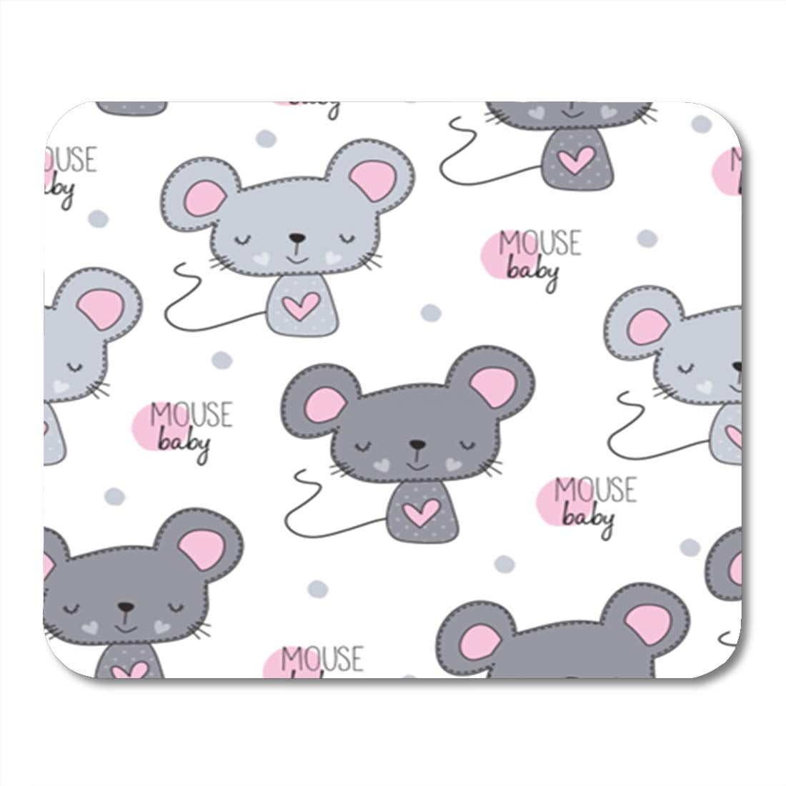 KDAGR Seamless Cute Mouse Pattern Vector Illustration Baby Small ...