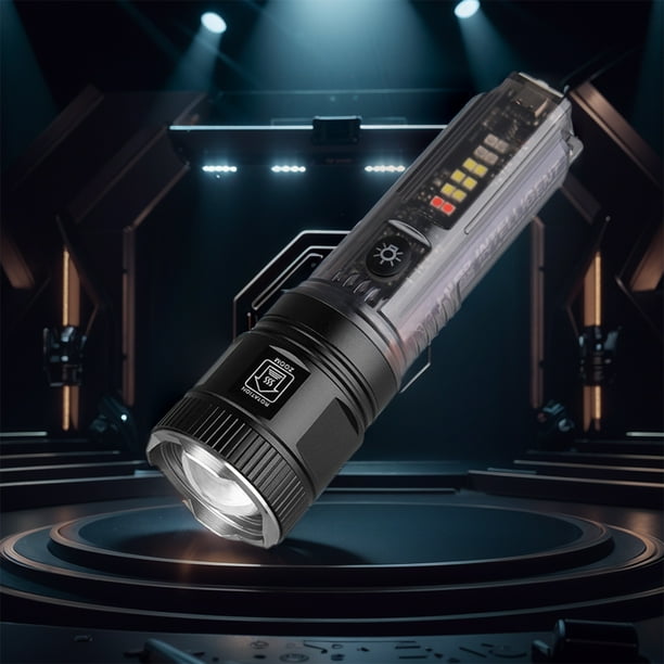 Linterna recargable solar/USB 1000LM 30W LED antorcha luz enfoque ...