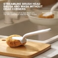 YiJuHui Natural Hair Pot Scrubber Brush with Ergonomic Handle for ...