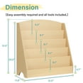 Masiis Kids Bookshelf 5-Tier Kids Bookcase for Rooms Natural Book ...
