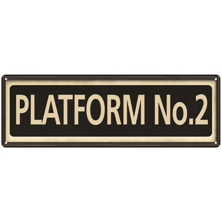 Platform No. 2 Vintage Looking Metal Sign Home Decor 6x18 206180066021 ...