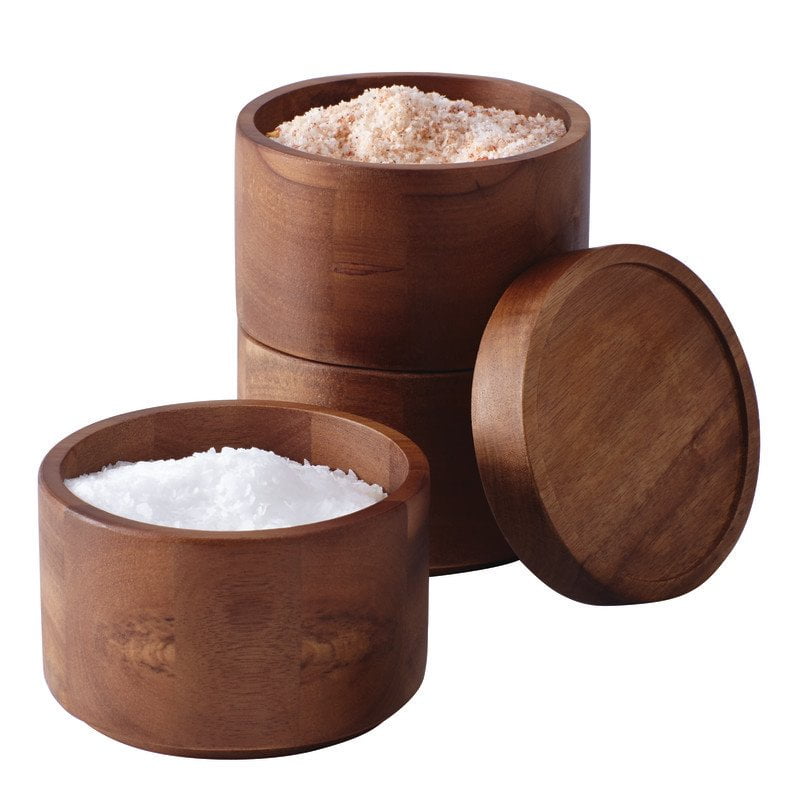 Rachael Ray Tools and Gadgets Wooden 3-Tier Stacking Salt Box - Walmart.com