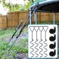 JUMP TASTIC TRAMPOLINE Anchors, 4 Pcs Steel Spiral Ground Stakes, Tie ...