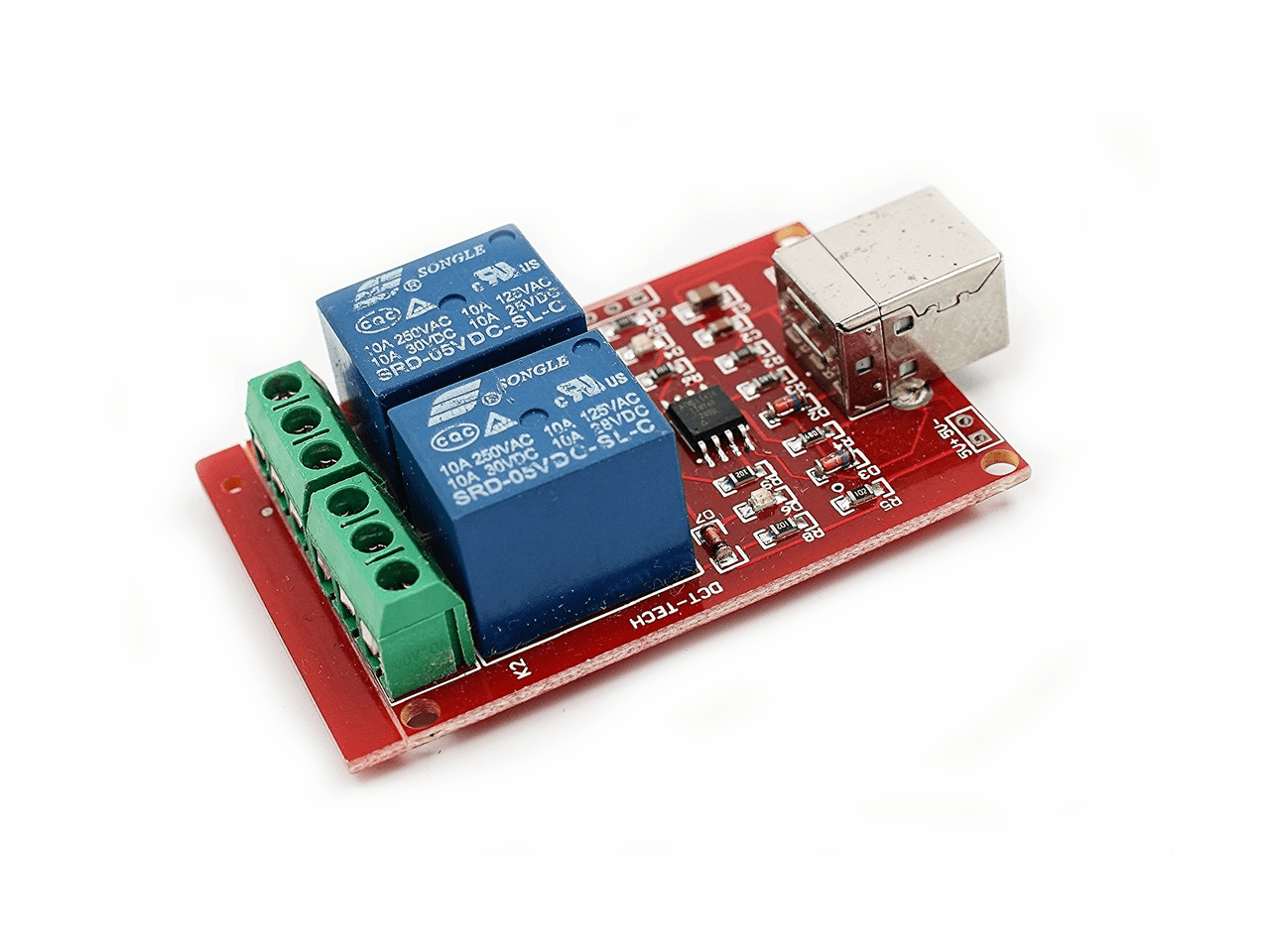 Free Drive Usb Control 2-Way 5V 2 Channel Relay Module Computer Control ...