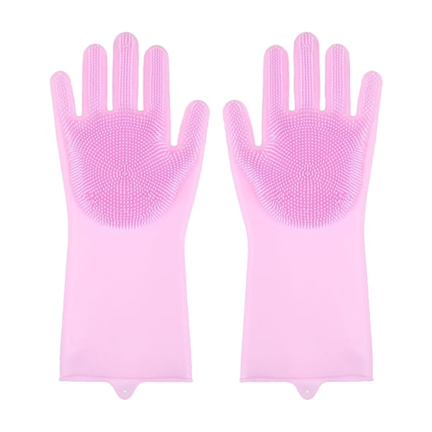 TopLLC Silicone Dishwashing Gloves, Reusable Cleaning Gloves ,Rubber ...