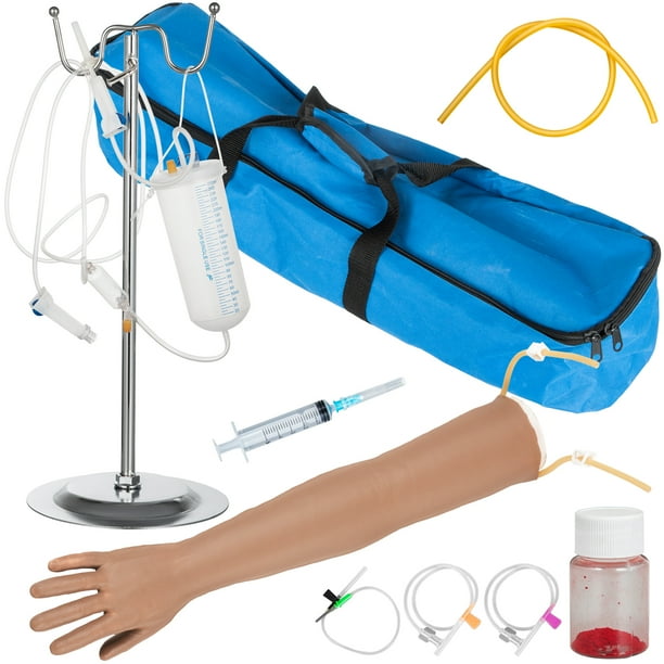 VEVOR Intravenous Practice Arm Kit with Dark Skin Phlebotomy Arm Made ...
