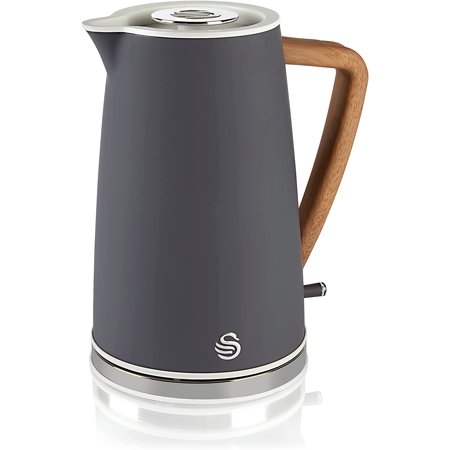 Swan Nordic Rapid Boil Cordless Kettle, Wood Effect Handle, Soft Touch ...