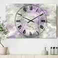Designart 'Watercolor Minimal Purple Tones III' Farmhouse wall clock ...