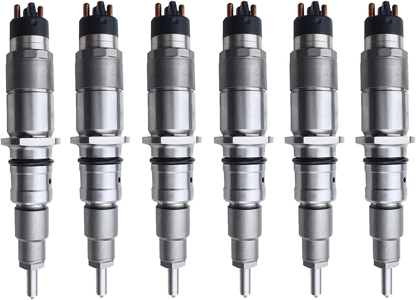Seapple 6pcs Common Rail Injector Assembly 0445120059 3976372 4945969 Compatible with Cummins ...