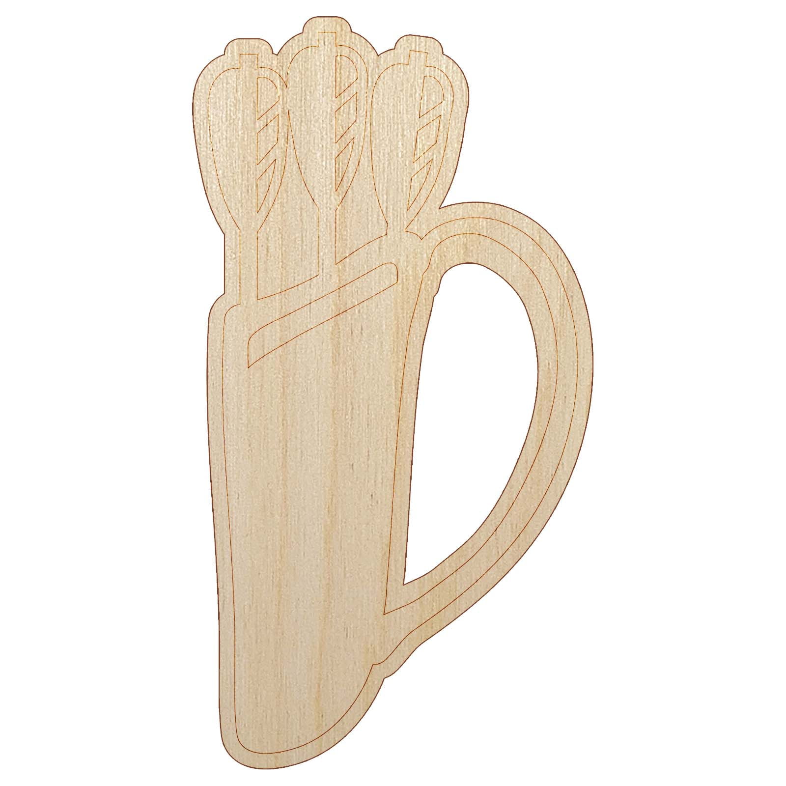 Archer Quiver with Arrows Archery Wood Shape Unfinished Piece Cutout ...