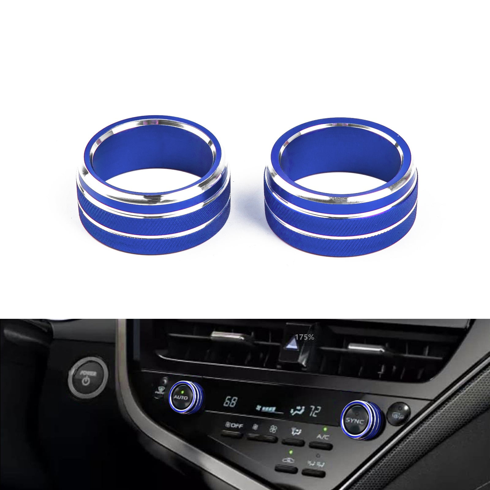 Xotic Tech 2pcs Centre Console AC Climate Control Knob Surrounding Ring ...
