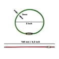 20pack Colored Nylon Coated Stainless Steel Wire Keychains 2mm 6.3 ...