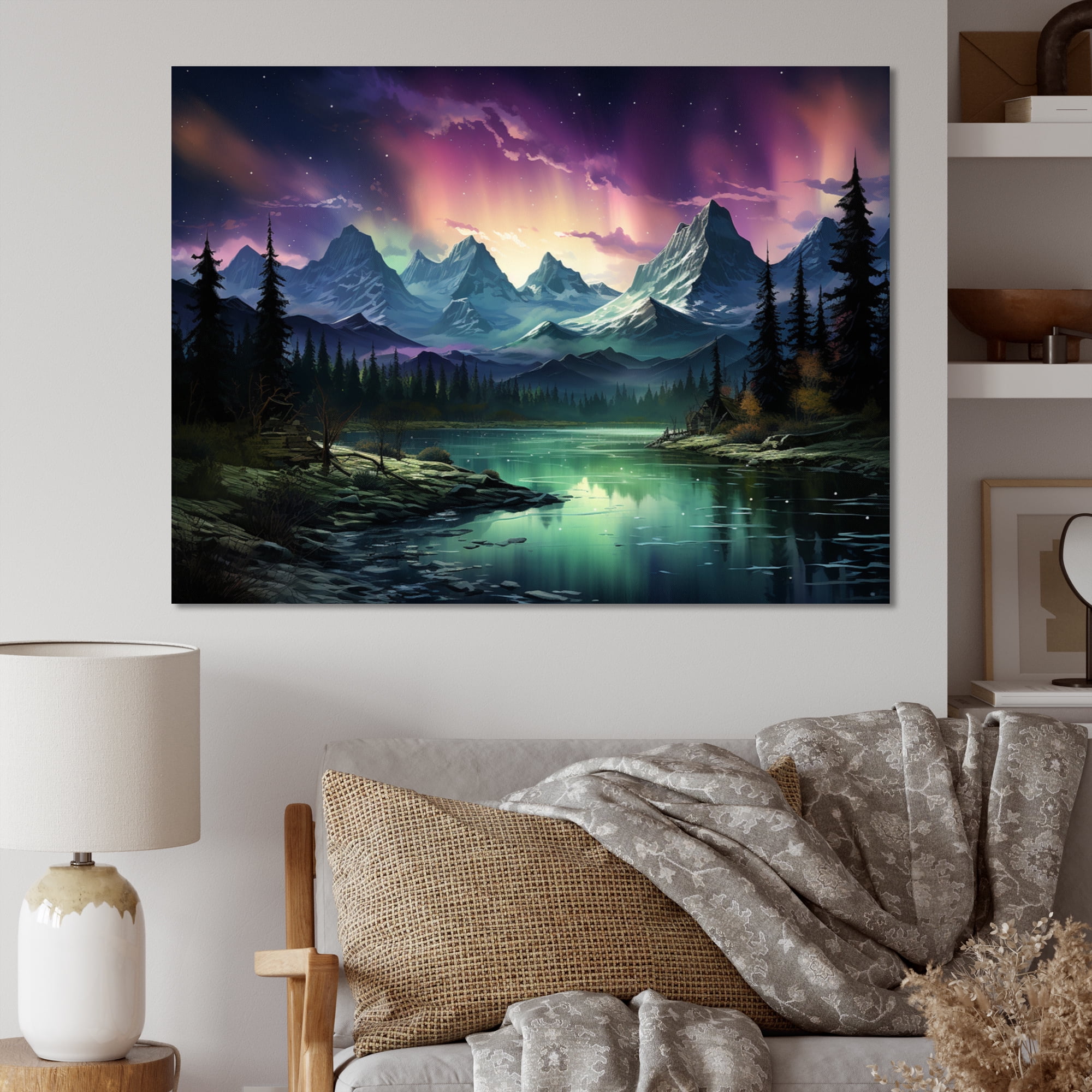 Click here for Designart Large Aurora Borealis Wall Art  Northern... prices