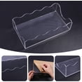 1Bag Acrylic Napkin Storage Box with Round Sticker Clear 130x230x60mm ...