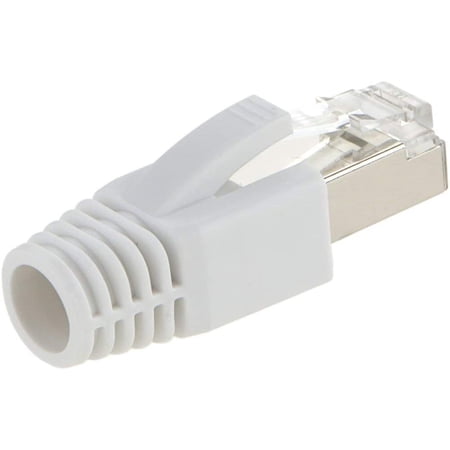 RJ45 Modular Plug(10-Pack), Cat 7 connectors(Two-Piece Suit) with White ...