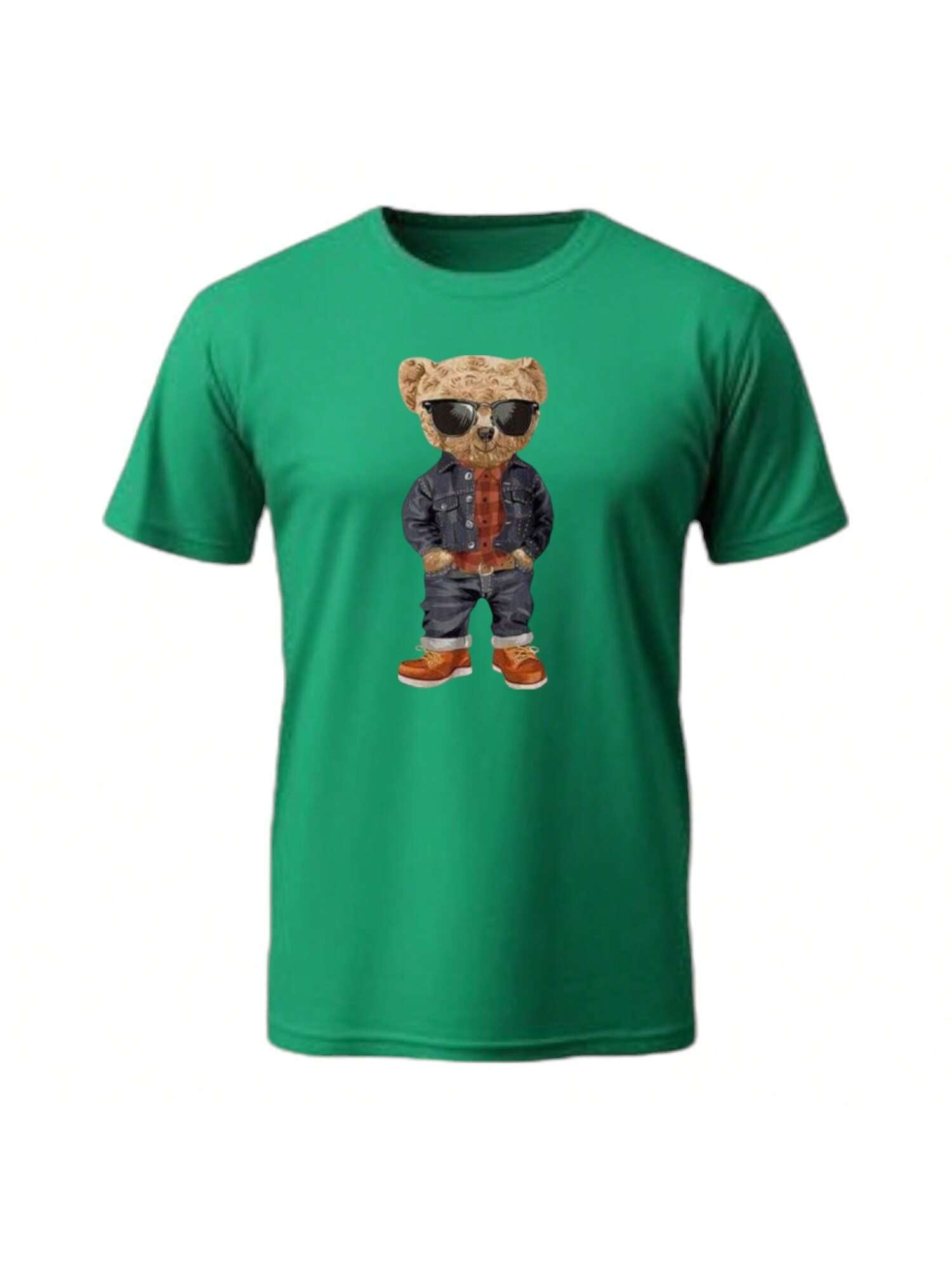 Playera De Oso Fashion Ropa Para Hombre Color Verde Talla Mediana Marca ...