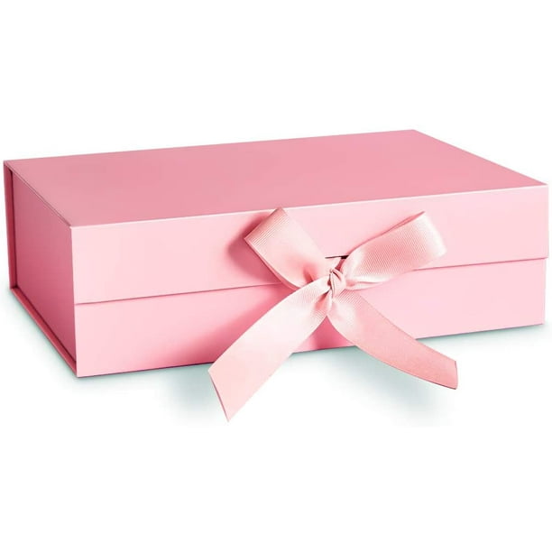 Gift Boxes with Lids, Pink Gift Box 10.5x7.5x3inch, Small Gift Boxes ...