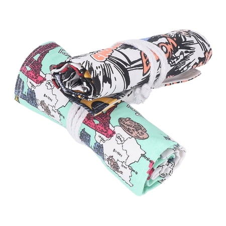 Colored Pencil Roll Wrap, Save Space 36 Slots Pencil Roll Wrap For ...