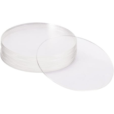 Clear Acrylic Blanks Sheet Penta Angel 12Pcs Round Plastic Circle Disc ...