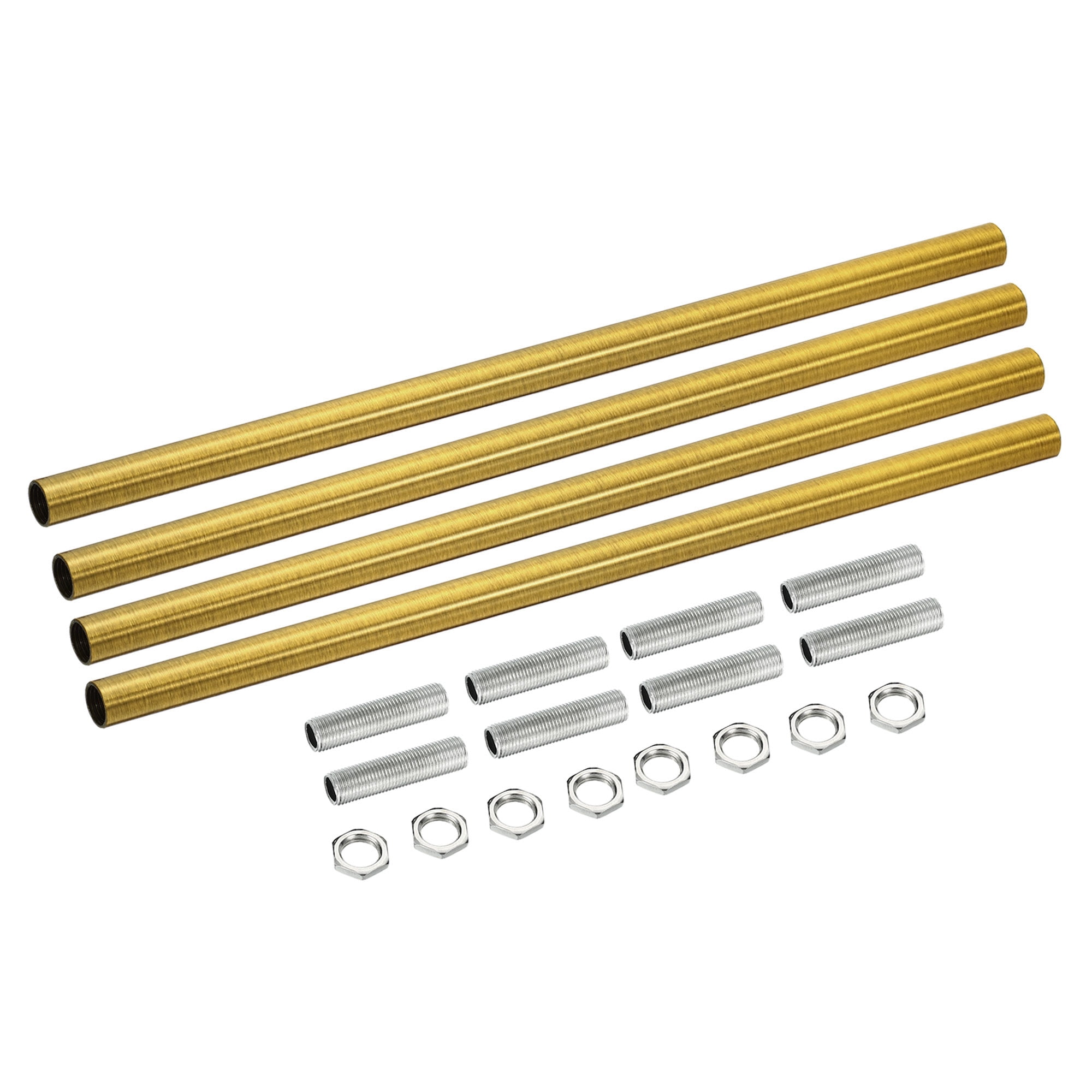 Uxcell M10 Thread 9.8" Coupling Nut with Pipe Hex Nut Threaded ...